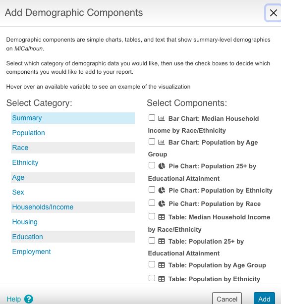 Adding Demographic Components to the Location Report Builder – Conduent ...